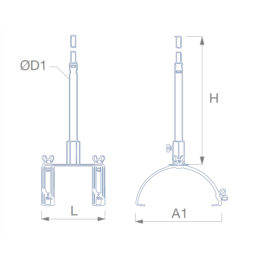 Soporte con punta captadora en cumbreras | INGESCO