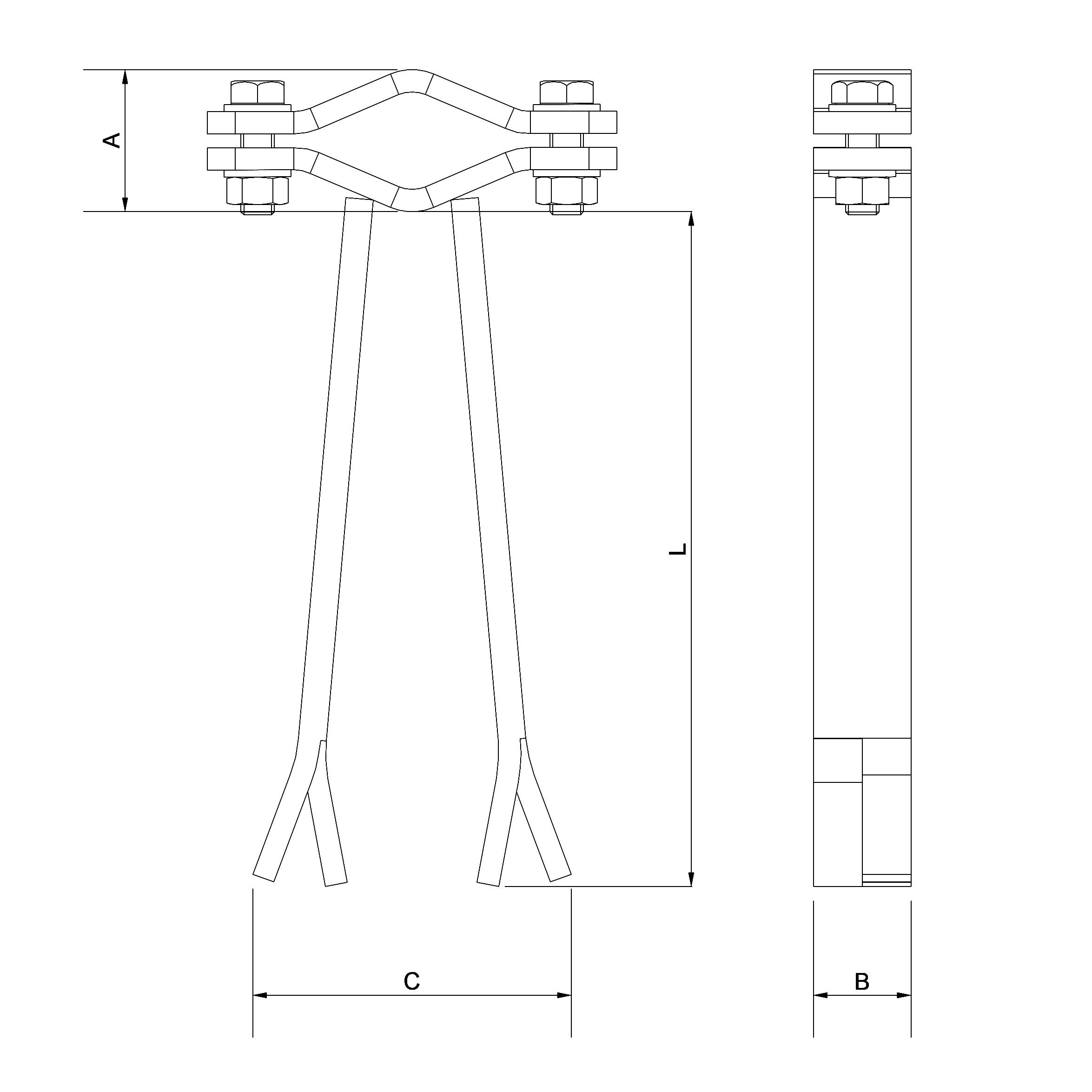 Work mast anchor set for mast 15 - 30 | INGESCO