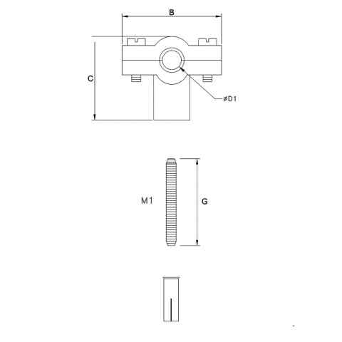 Clamp w/ M6 - M8 plug | INGESCO
