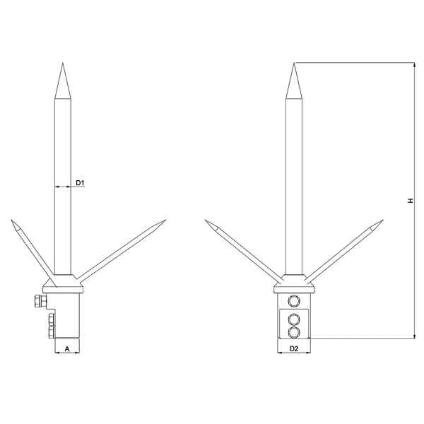 Punta múltiple con adaptador a mástil | INGESCO