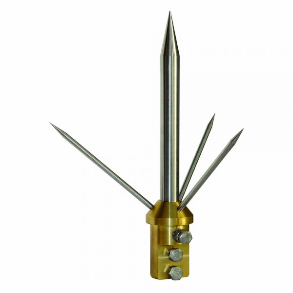 Multiple lightning rod adaptable to mast | INGESCO
